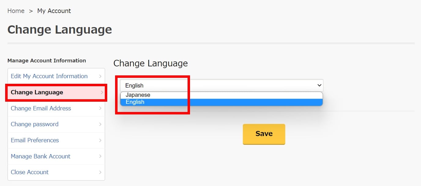 How to Switch Languages